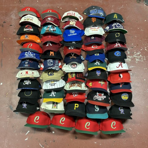 Lot of 58 Snapbacks Fitted Strap New Era /00’s Assorted Variety Sports ...