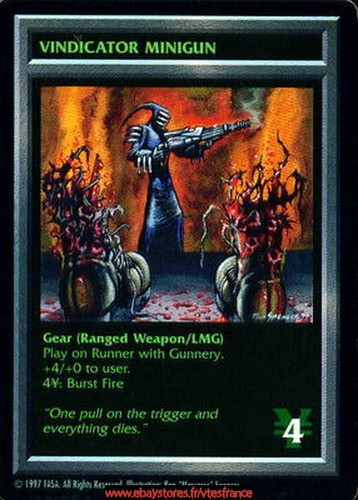 Vindicator Minigun / Base Set ENG - Shadowrun TCG | eBay