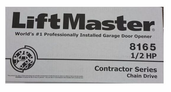 8165 / 3255 LiftMaster 1/2hp Garage Door Opener Chain Drive Rail Not ...