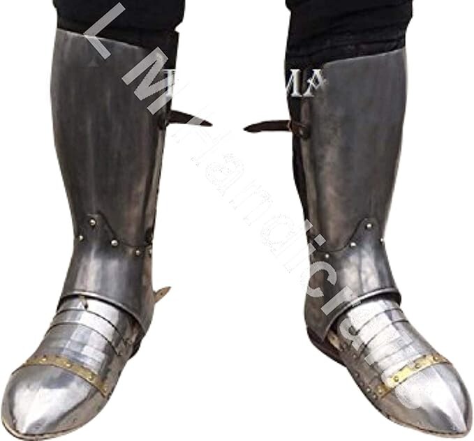 Medieval Silver Leg Guards for Armor Functional Greaves - Cosplay ...