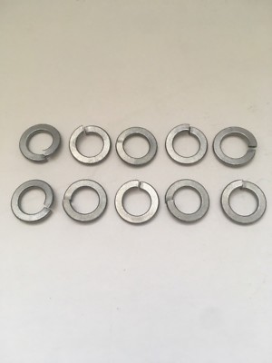 (10) M12 Split Lock Washer, 1.25 Pitch Zinc Plated, Grade 8.8 Steel ...