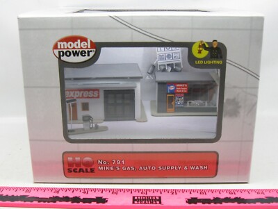Menards ~no. 791 HO Scale Model Power Mike's Gas, Auto Supply & Wash | eBay