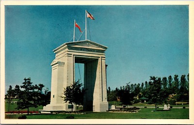 International Peace Arch, Canada U.S. Border Vintage Postcard Y03 ...