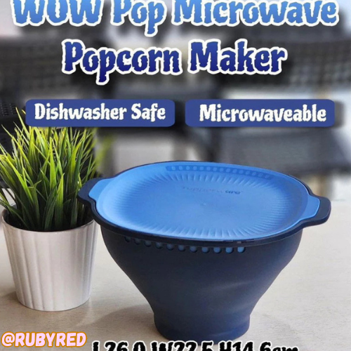 Tupperware WOW Pop Microwave Popcorn Maker Bowl on-the-go | eBay