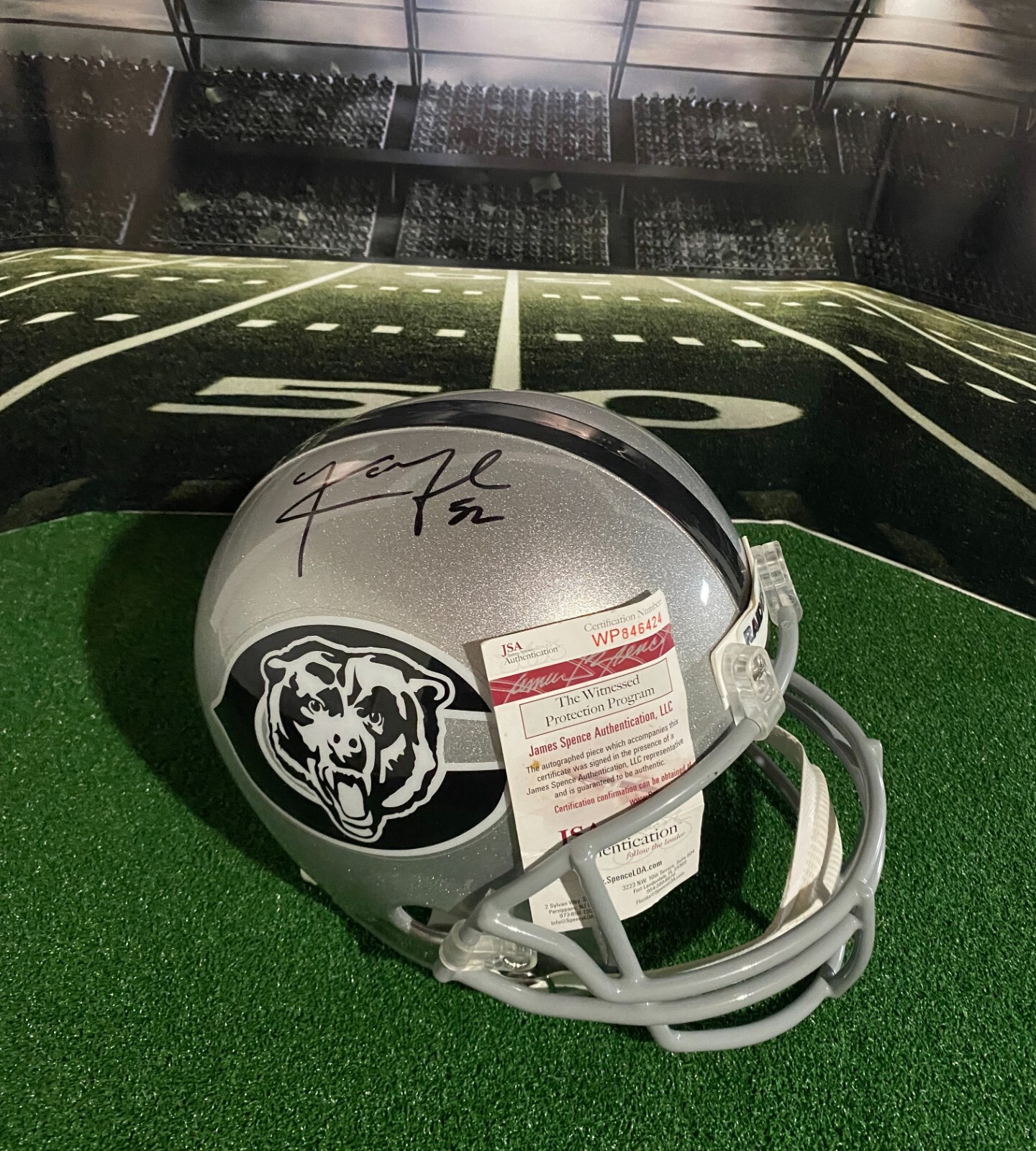 Khalil Mack NFL FULL SIZE SIGNED HELMET Raiders Bears Standard Replica ...