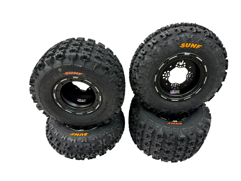 Yamaha Raptor 700 660 DWT G3 Black Beadlock Wheels Sunf A027 Tires ...