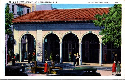 Open Air Post Office St. Petersburg Florida Linen Postcard | eBay