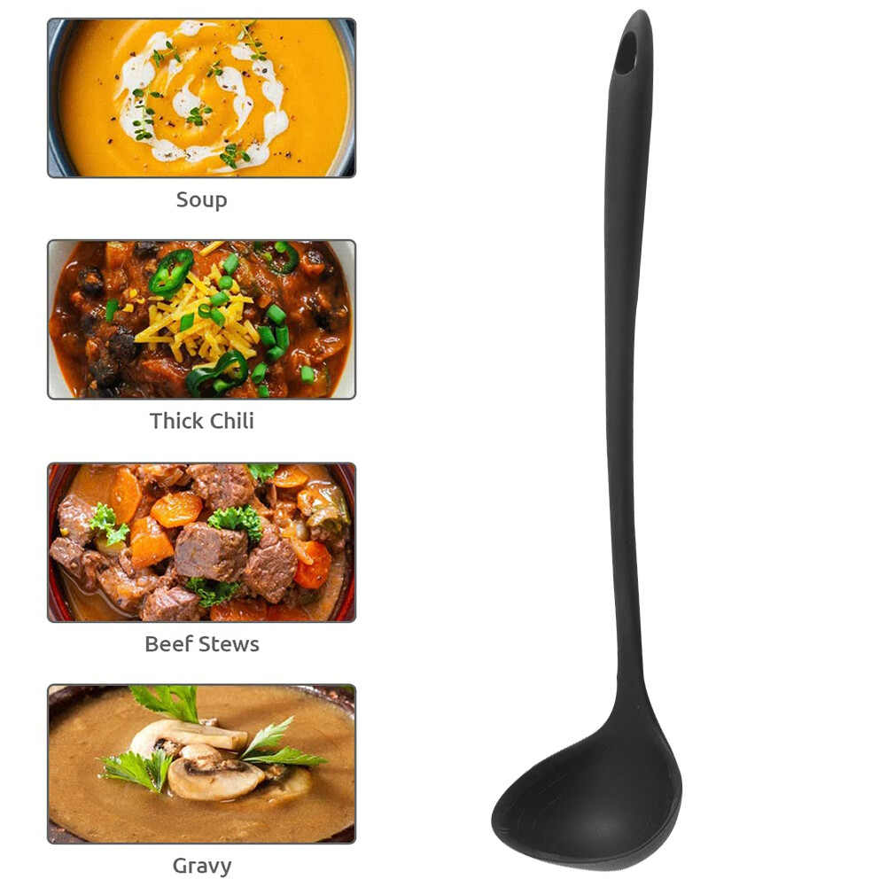 39cm Deep Serving Spoon SoupFamily Kitchen Gravies Solid Long Handle | eBay