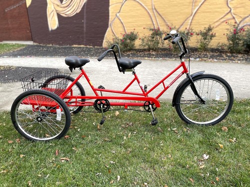 Worksman Three Wheel Tandem - TRI-Tandem Trike - Model TT-3CB - 3 Speed ...