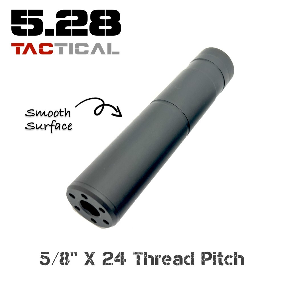 Muzzle Brake 5/8x24 Aluminum CNC 6" Barrel Extension for AEG GBB Smooth ...