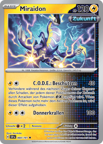 Pokemon Card Miraidon 069/191 German Stormy Sparks HOLO Near Mint | eBay