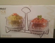 Parini Twin DIP Bowls With Ice Chiller for sale online | eBay