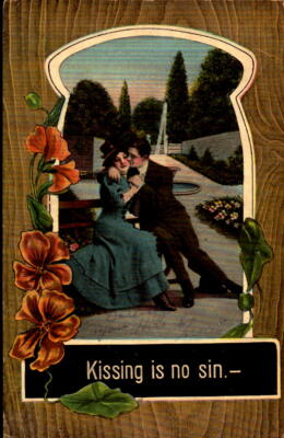 Postcard Romance card Kissing is no Sin 1911 | eBay