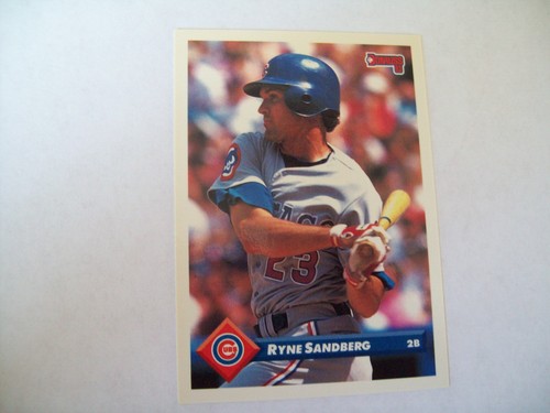 Ryne Sandberg " Ryno " CHICAGO CUBS 1993 Donruss #344 MLB BASEBALL HOF ...