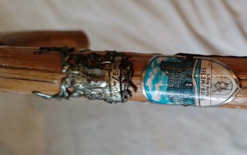 Vintage 36 "Walking Stick with 35 Badges attached, Probably Of European ...