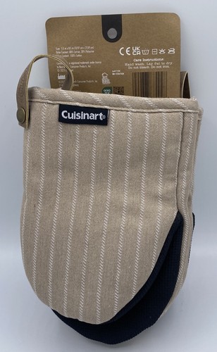 Cuisinart Silicone Non Slip Heat Resistant Mini Oven Mitts W/Leather ...