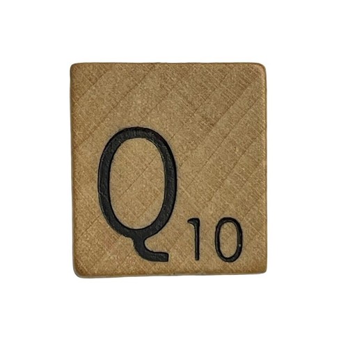 Scrabble Game Piece Letter Q Replacement Wood Tile Genuine Standard ...