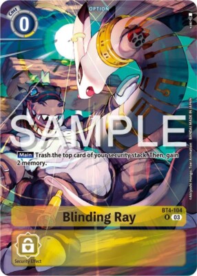 Blinding Ray Alternate Art Foil - BT4-104 NM - Digimon TCG | eBay