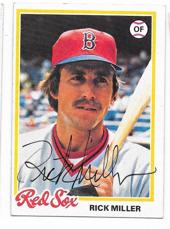 RICK MILLER 1978 TOPPS AUTOGRAPHED SIGNED # 482 RED SOX | eBay