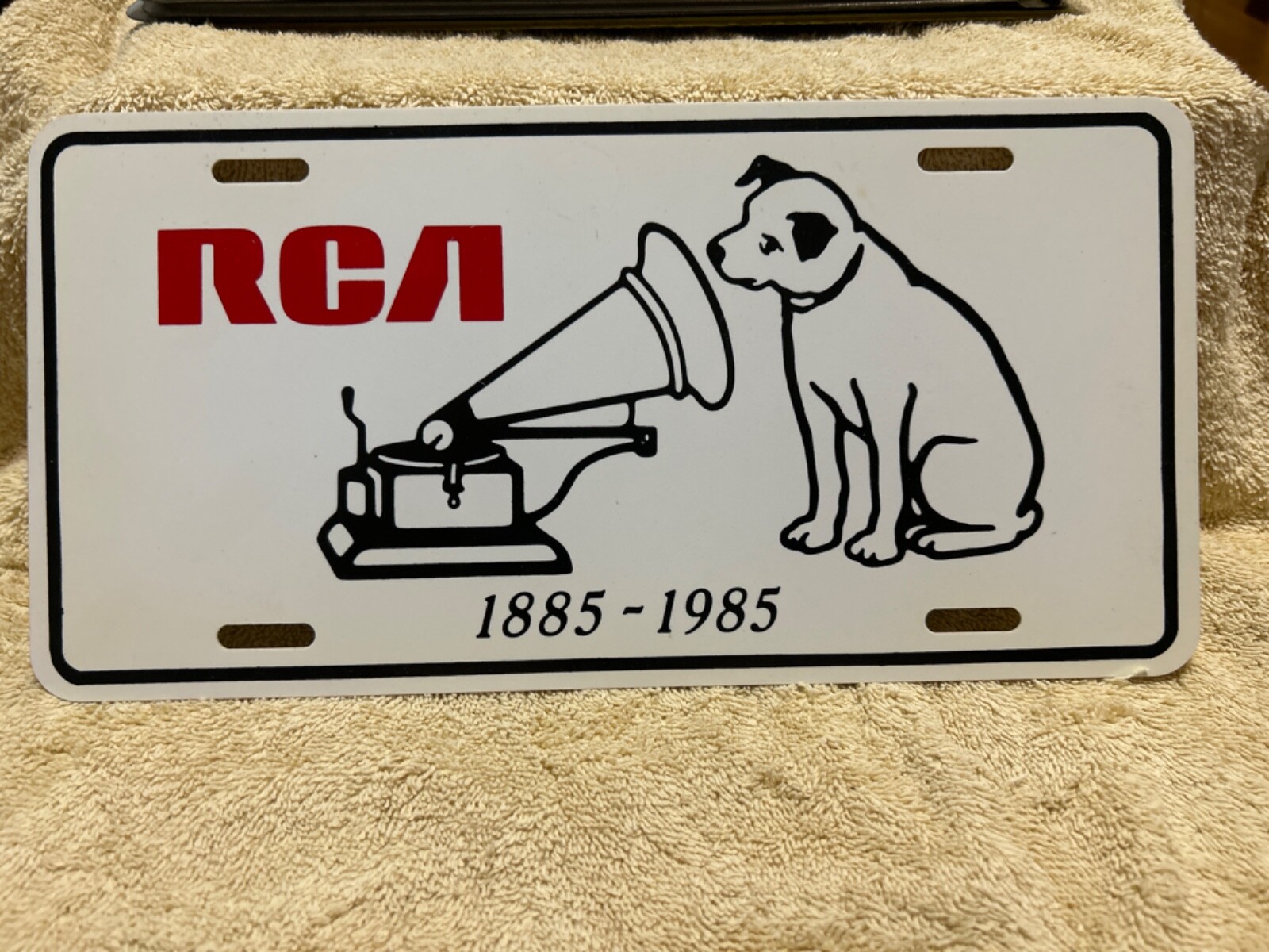 Vintage Plastic RCA Booster License Plate 1885-1985 | eBay