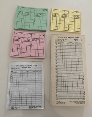 American Contract Bridge League Score Pads | eBay