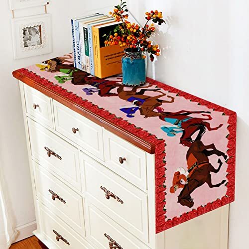 Kentucky Derby Table Runner Horse Racing Table Cover Run For The Roses ...