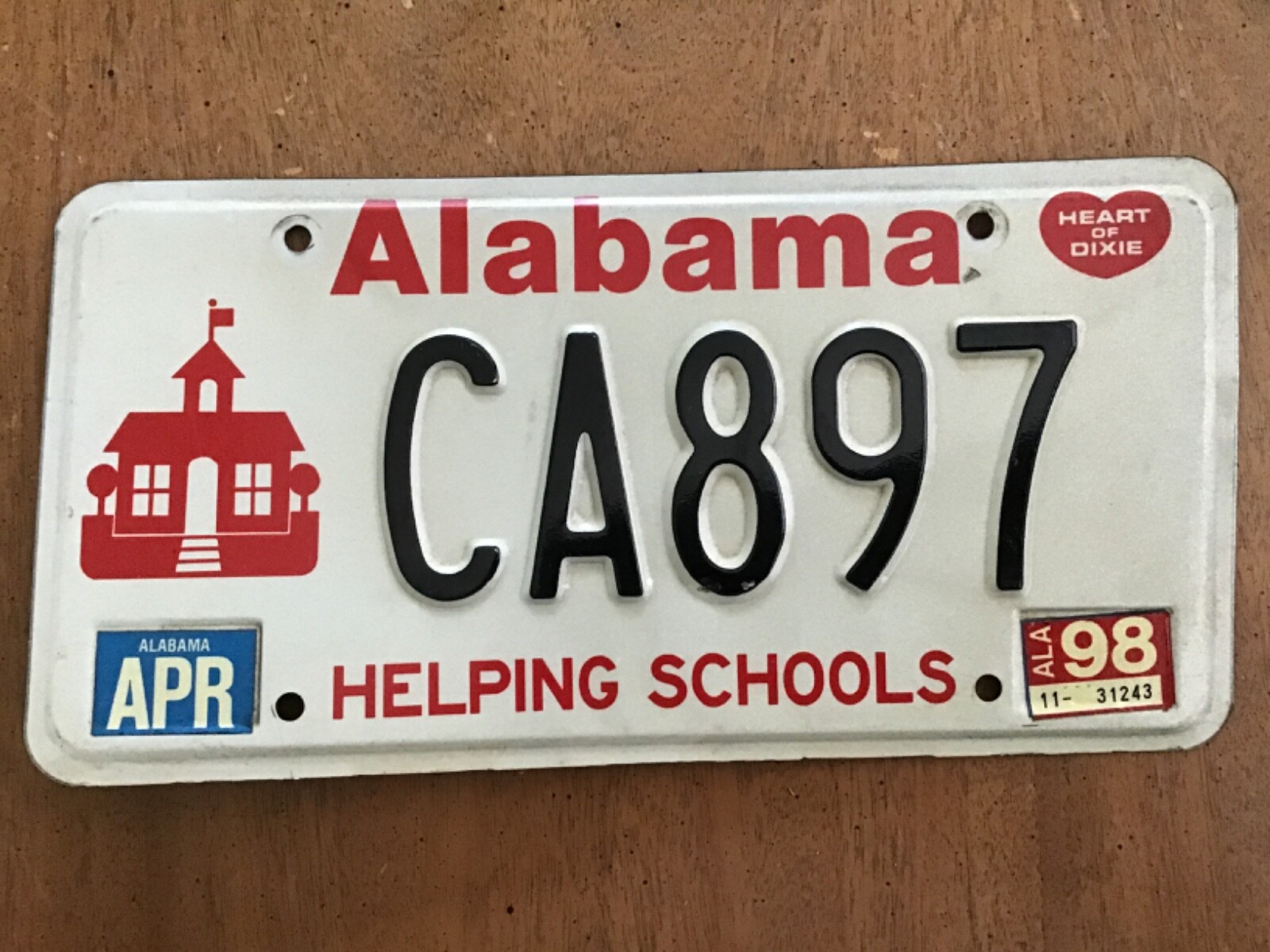 1998 Alabama Helping Schools License Plate Tag specialty | eBay