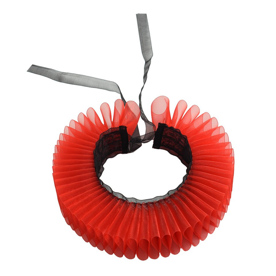Elizabethan Neck Ruff Ruffle Collar Clown Collar Halloween Cosplay Ruff ...