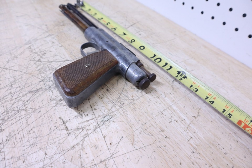 Rare Antique Vintage Apache Fireball .22 Cal. Pellet Pistol W/ Wooden ...