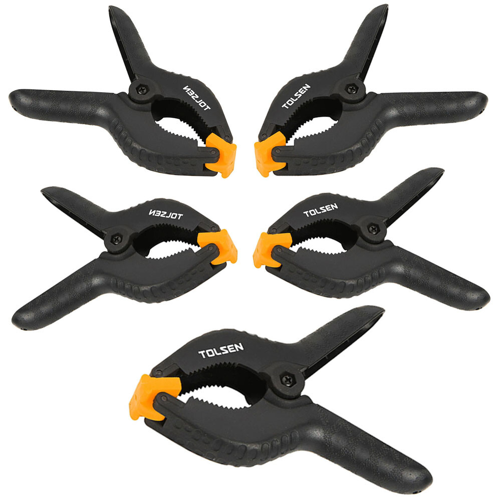 Heavy Duty Spring Clamps Grips Tolsen Plastic Vice Quick Grip Clips - 4 ...