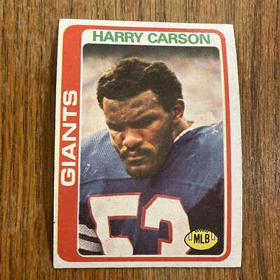 1978 Topps #393 Harry Carson New York Giants Near Mint+ NM+ No Creases ...