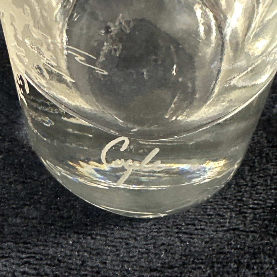Perry Coyle glass luigi bormioli whitefish glass etched signed | eBay