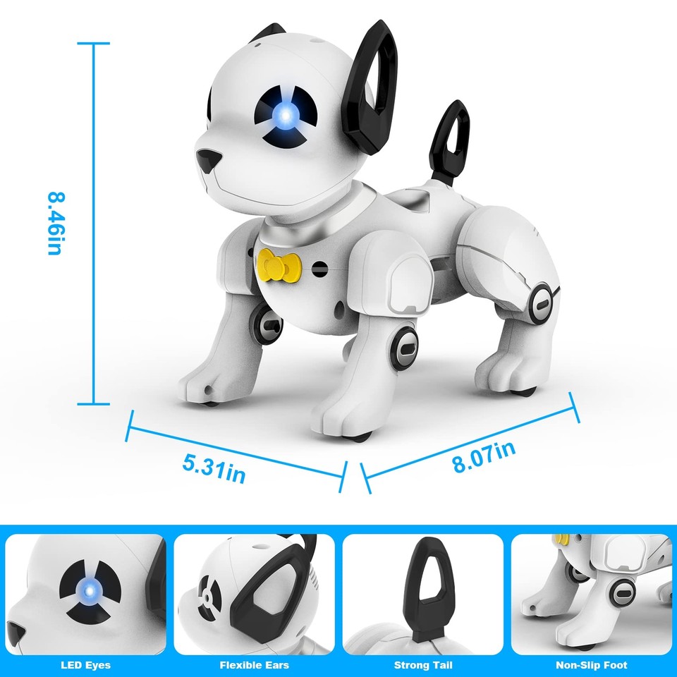 Remote Control Robot Dog Toy, RC Dog Programmable Smart Interactive ...