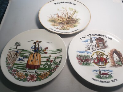 3 German decorative Hanging Plates Vintage Winterling | eBay