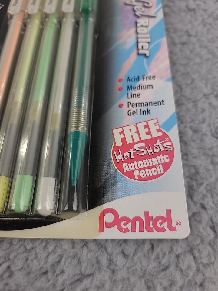 Vintage Pentel Milky Gel Roller Pastel Pens 4 Colors Hot Shot Pencil ...