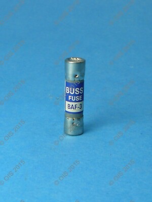 Bussmann BAF-3 Fast Acting Fuse Class 13/32" x 1 1/2" 3 Amps 250 VAC ...