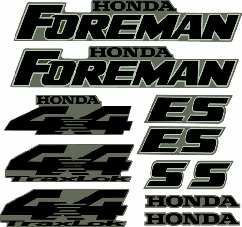Honda Foreman 400 450 S ES 4x4 OEM Decal Emblem Sticker Kit forman ATV ...