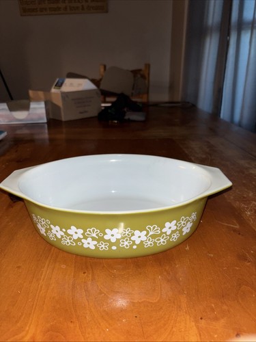 Vintage PYREX Spring Blossom Crazy Daisy Casserole Dish 1 1/2 QT 043 No ...