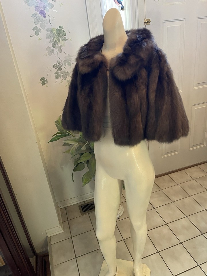 Russian Silver Tipped Natural Sable Fur Jacket Bolero/ Appraised | eBay