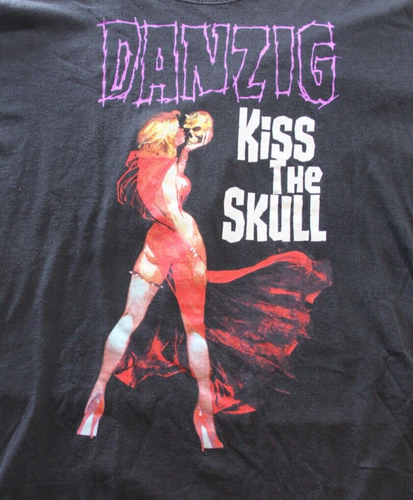 Danzig Kiss The Skull Tour 2002 Shirt - XL - Graphic Tee Rock Black Rare VTG | eBay