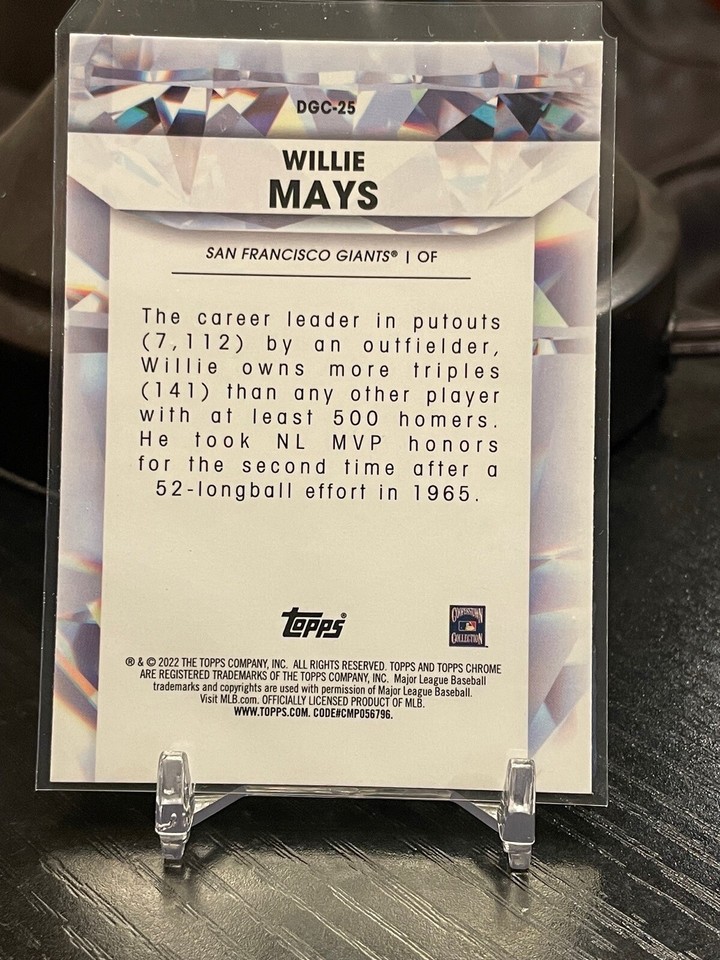 2022 Topps Chrome Update Willie Mays Diamond Greats MINT! | eBay