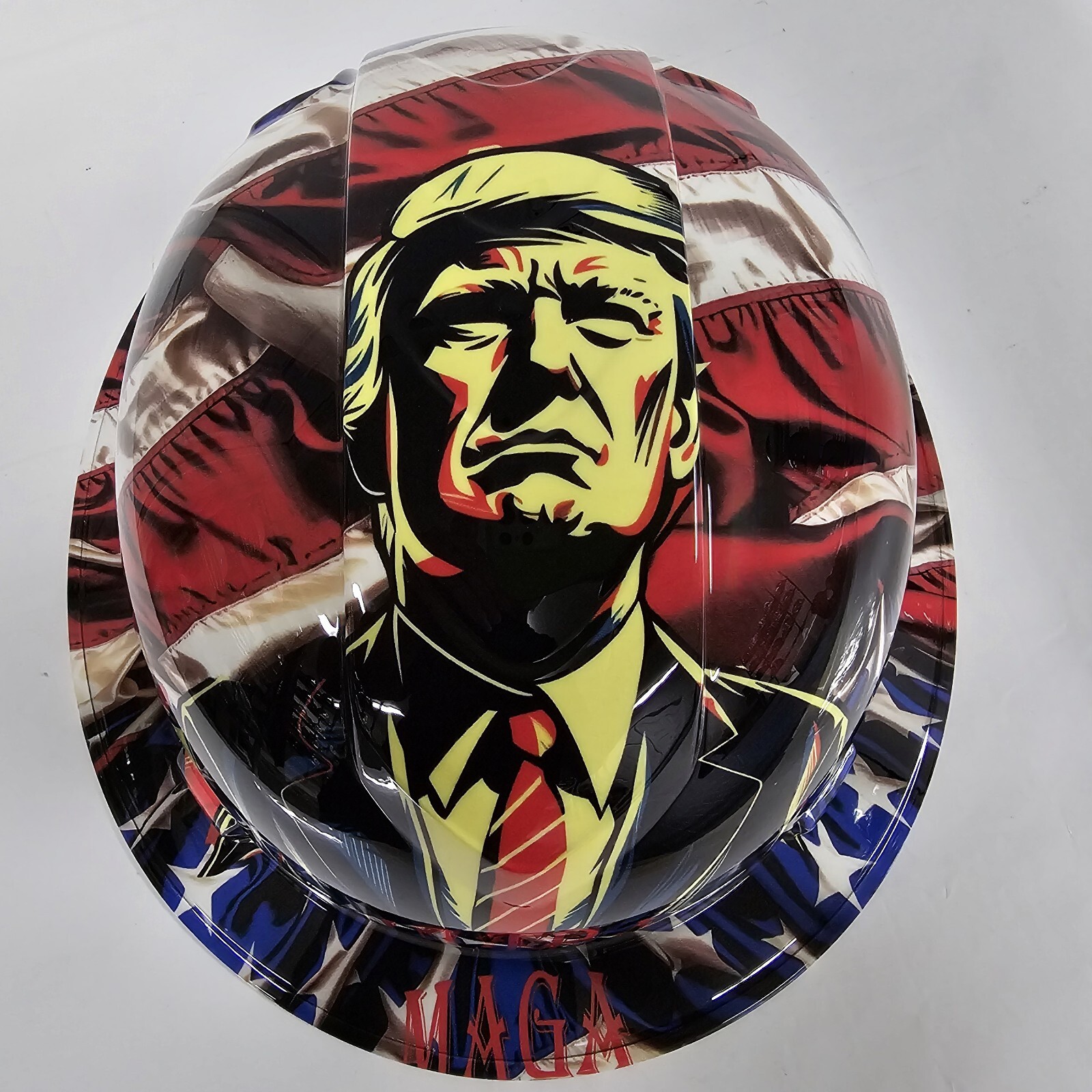 full brim hard hat custom hydro dipped IN ULTRA MAGA TRUMP 2024 POP ART ...