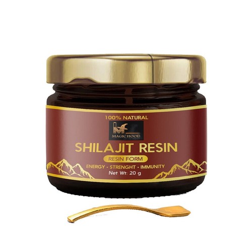 Pure 100% Himalayan Shilajit Resin | 20 Gram Jar (60 Servings ...