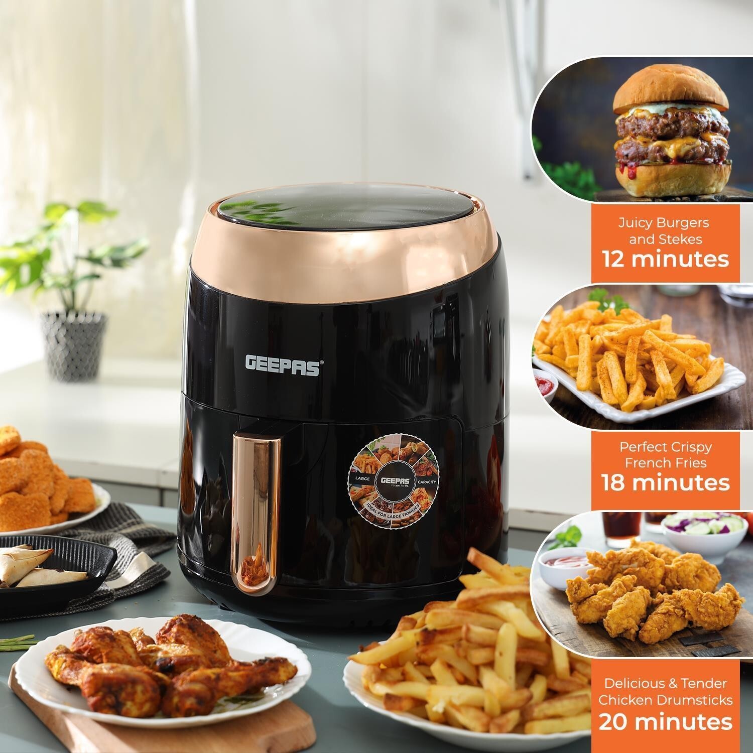 Air Fryer Vortex Rapid Healthy Cooker Digital Display 3.5L Kitchen Oven ...