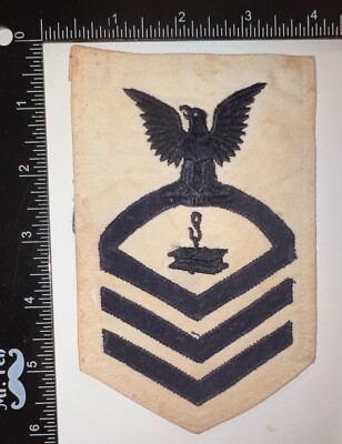 USN US Navy Steelworker Chief Petty Officer CPO White Rate Patch | eBay