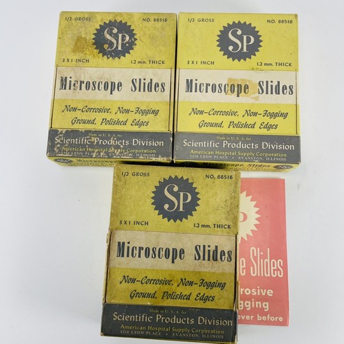 3 Boxes SCIENTIFIC PRODUCTS VTG Microscope SLIDES American Hospital ...