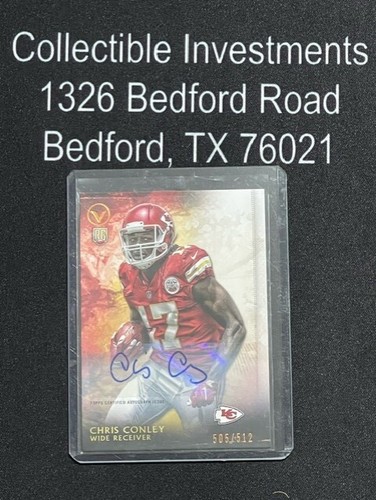 2015 Topps Valor Chris Conley #148 RC Auto /512 Kansas City Chiefs | eBay