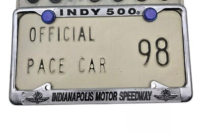 1979 Indiana SAMPLE License Plate 1998 Official Pace Car Indy 500 ...