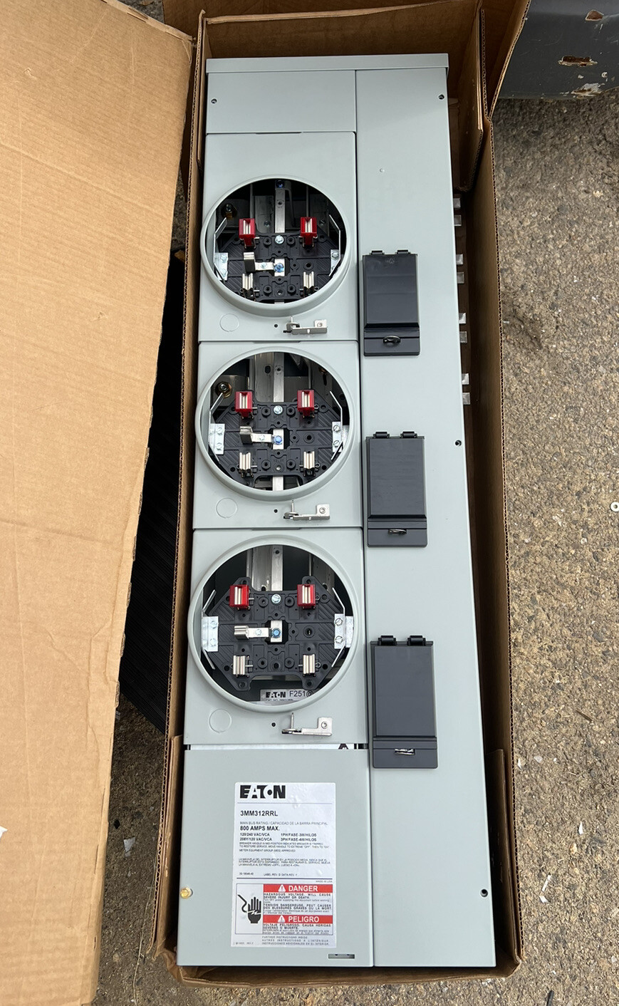 3MM312RRL EATON Cutler Hammer 800 Amp Meter Stack 3 Socket New | eBay