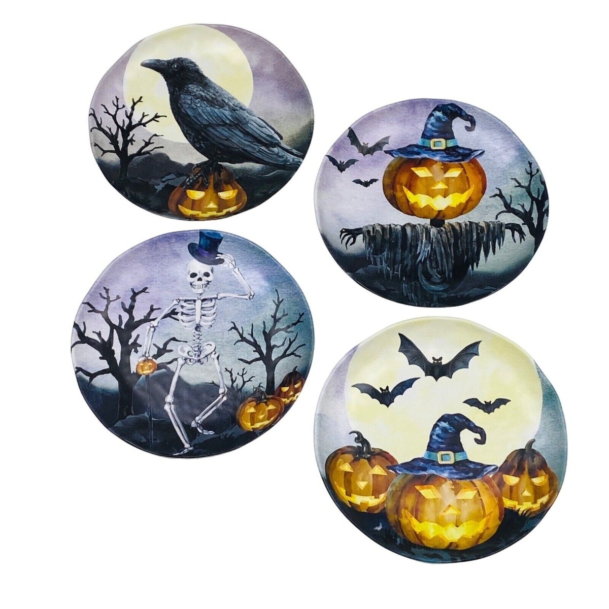 Halloween Melamine Plate Halloween Vintage Style Large Melamine